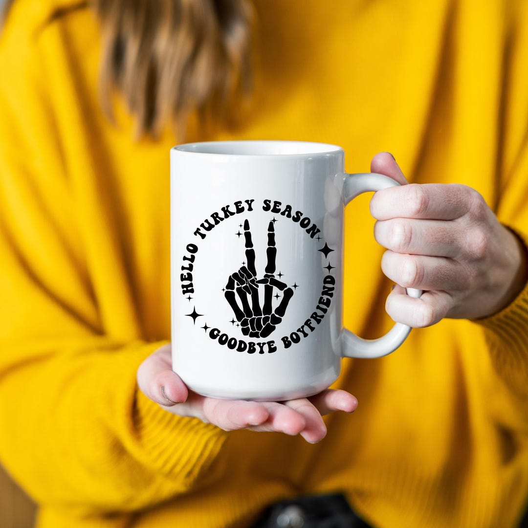 Skeleton Goodbye Boyfriend Coffee Cup, Retro Turkey Season Mug, Gobbler ...
