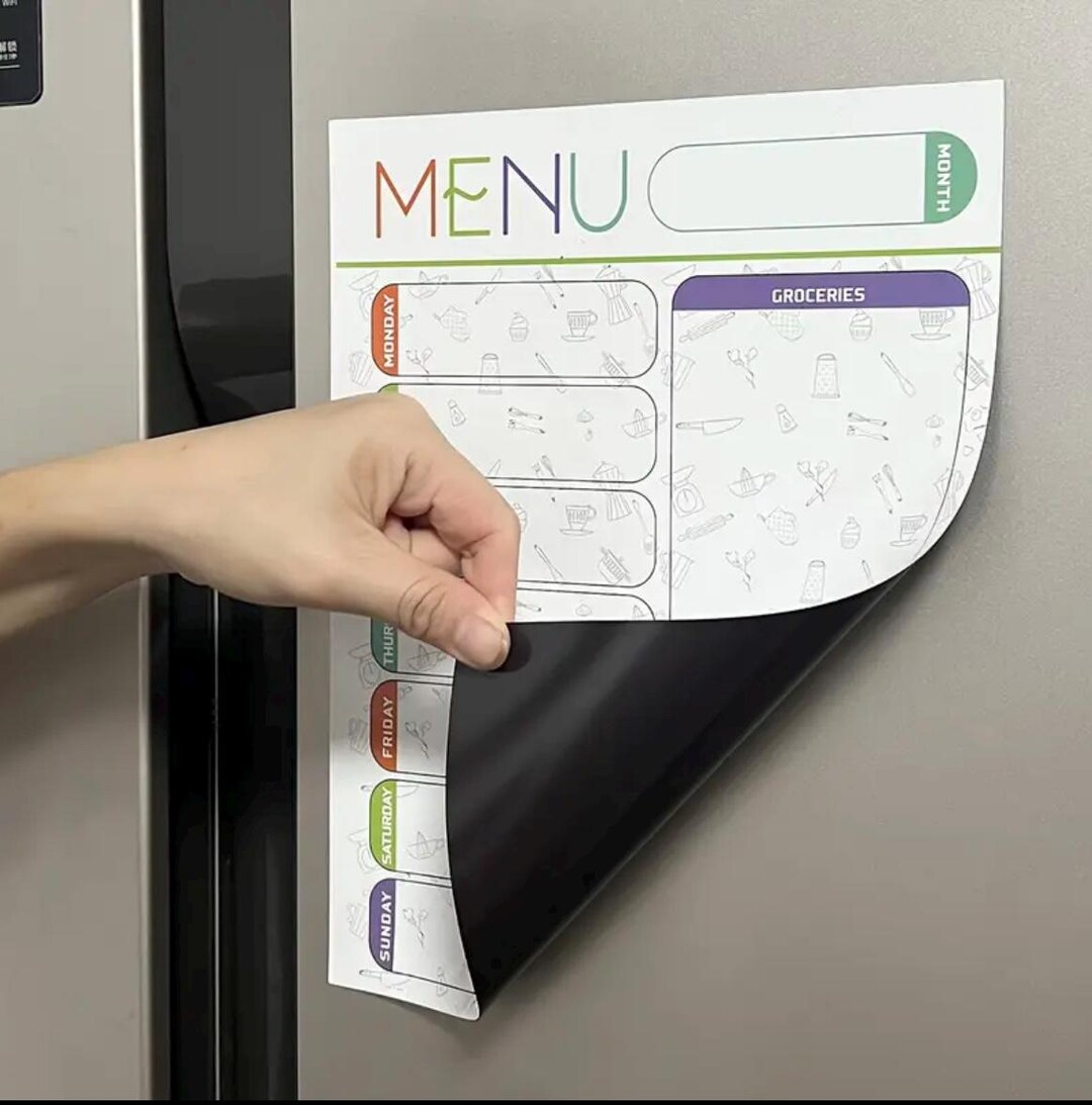 Magnetic Weekly Menu Planner - Etsy