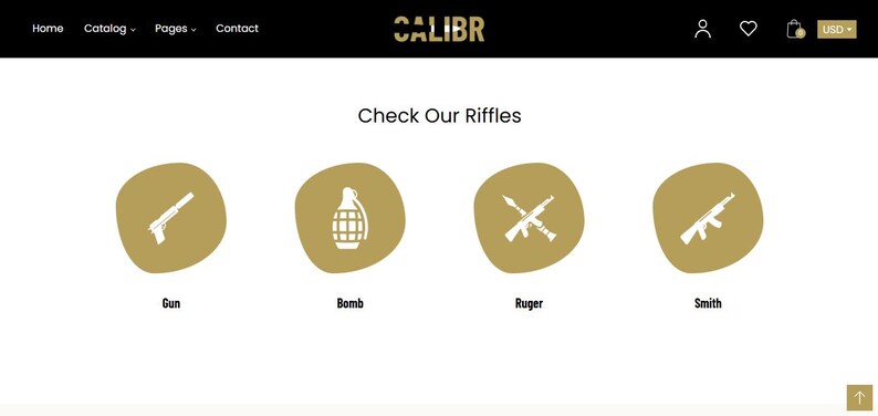 Calibr Weapon Gun Shop Shopify Theme Firearm Tactical Store Single ...