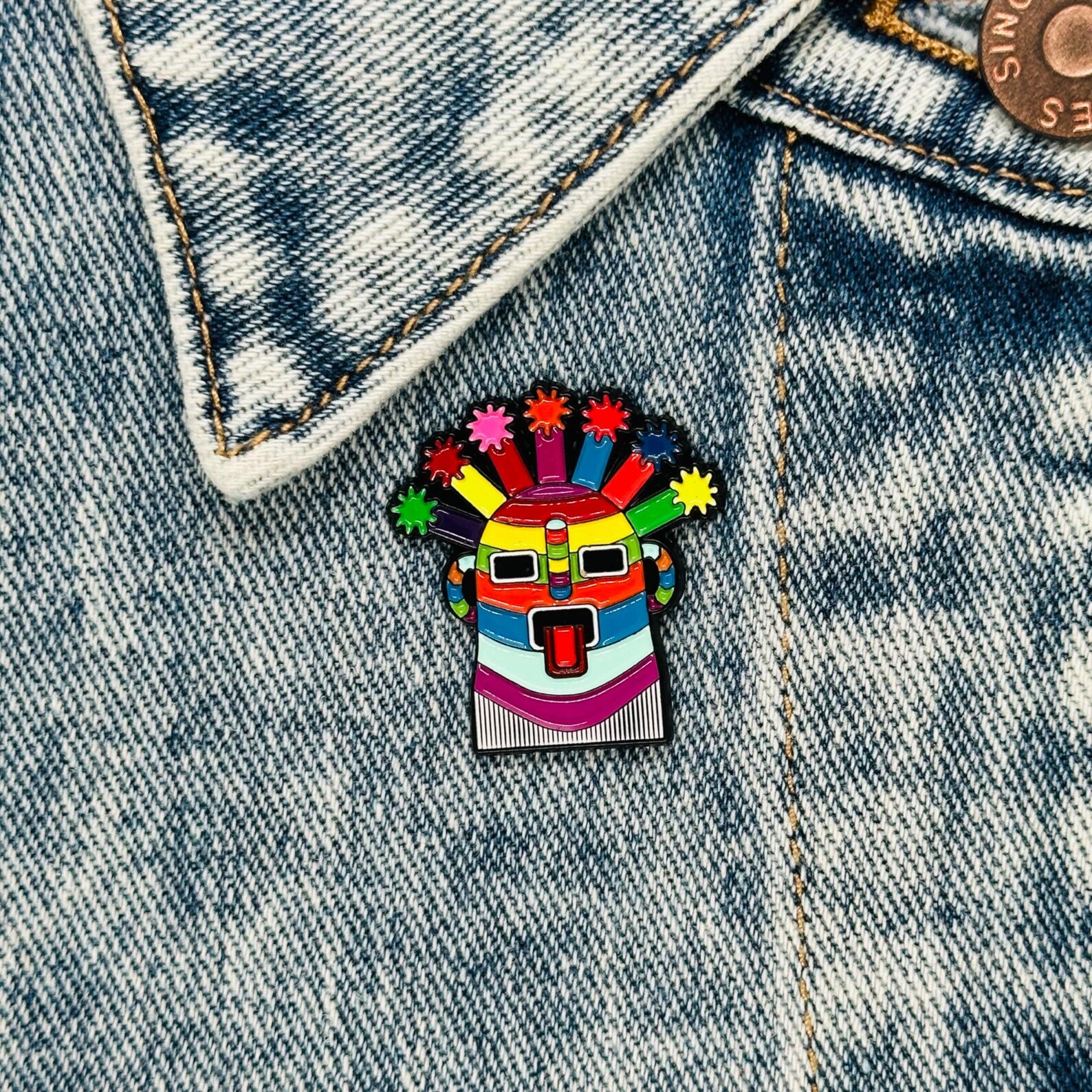 New Enamel Pin Diablo Huma Mask Exotic Aya Incas Ecuador Inti Raymi ...