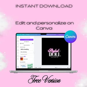 Luxury Editable Logo Design Template (canva Free Version), Hairstylist MUA Lash Tech Nail Tech ...