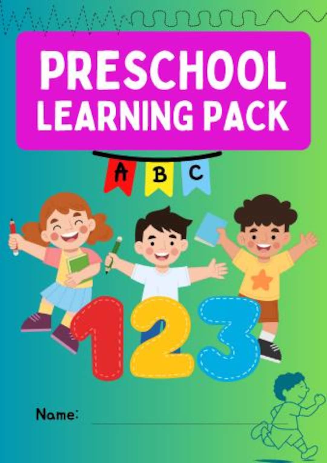 Preschool Learning Pack: Alphabet & Number Skills Worksheets (digital ...