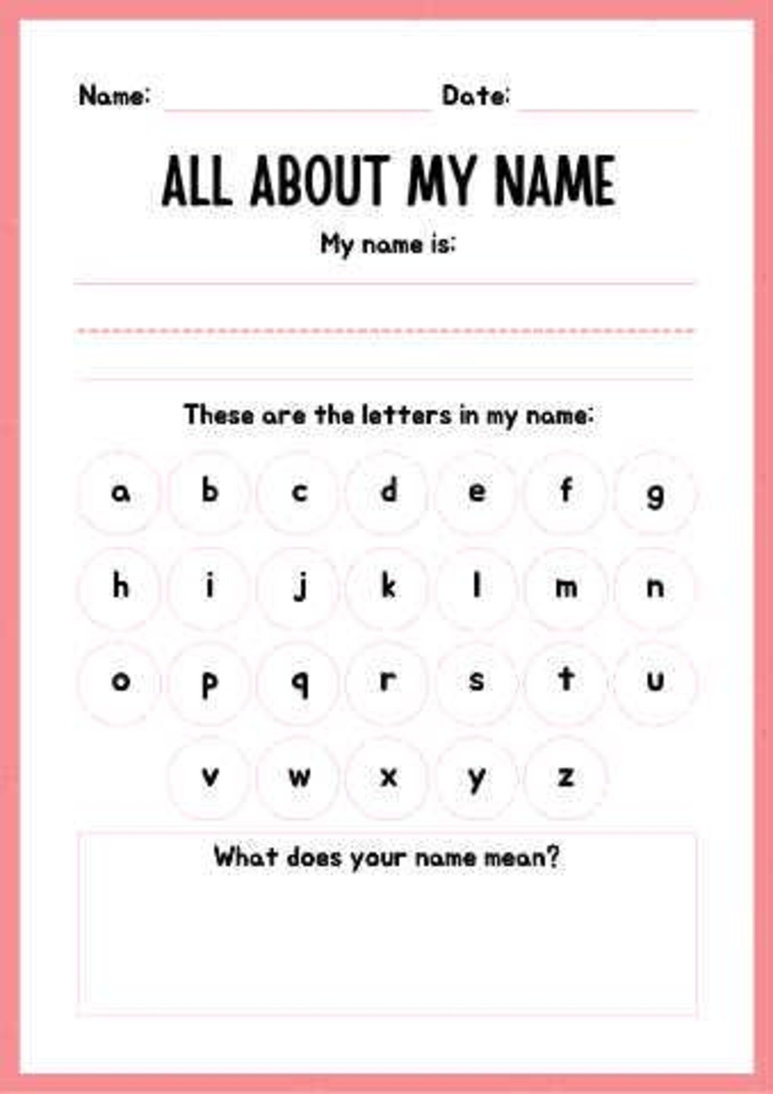 Preschool Learning Pack: Alphabet & Number Skills Worksheets (digital ...