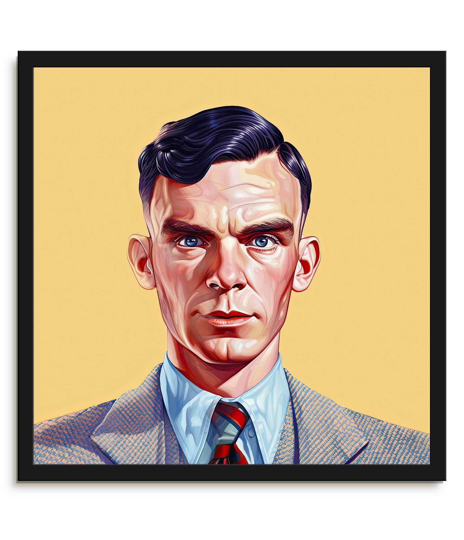 Alan Turing - Famous Faces - Unframed Print - Etsy