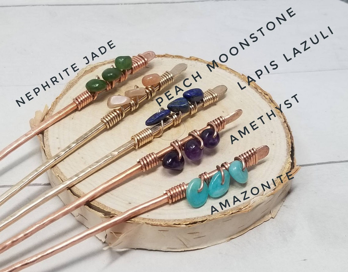 1 Crystal Hair Stick, Girlfriend Gift, Boho Hair Accessories, Birthday ...