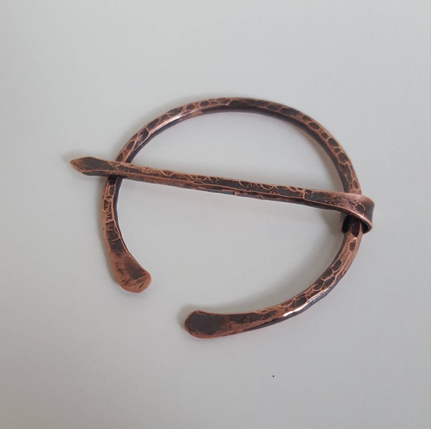 Handforged Copper Penannular Shawl Pin Copper Cloak Pin - Etsy Canada