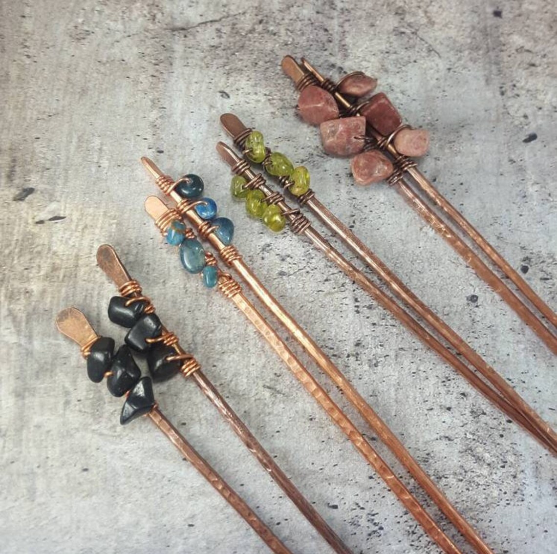 2 Crystal Hair Sticks Girlfriend Gift Boho Hair Accessories | Etsy