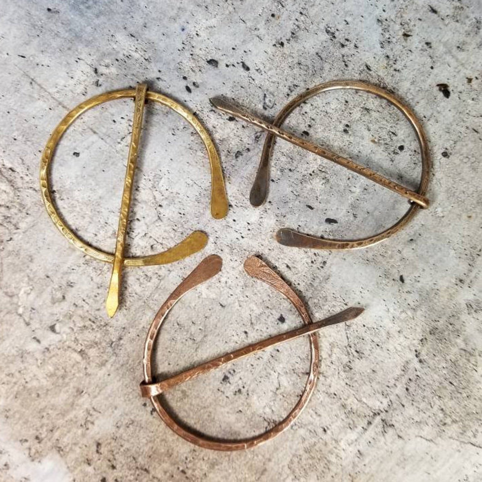 Metal Brooch Shawl Pin Celtic Penannular Pin Cloak Clasp. | Etsy