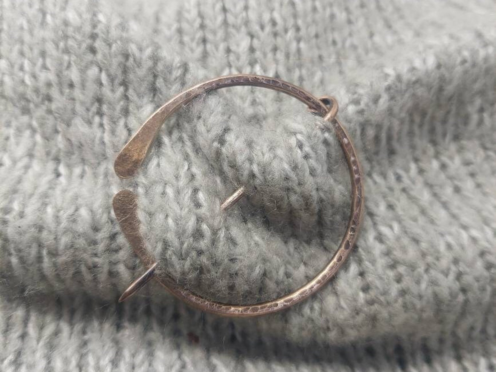 Bronze Cloak Pin, Penannular Brooch | Hand Forged Viking Pin. Celtic ...