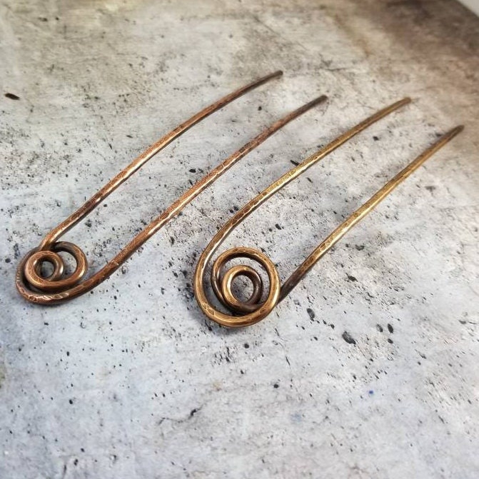 Hair Fork Twisted Hair Pin 5 Long Hair Bun Pin | Etsy