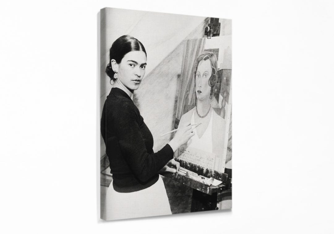 Frida Kahlo Art Canvas - Frida Kahlo Mexican Painter Wall Poster Wall ...