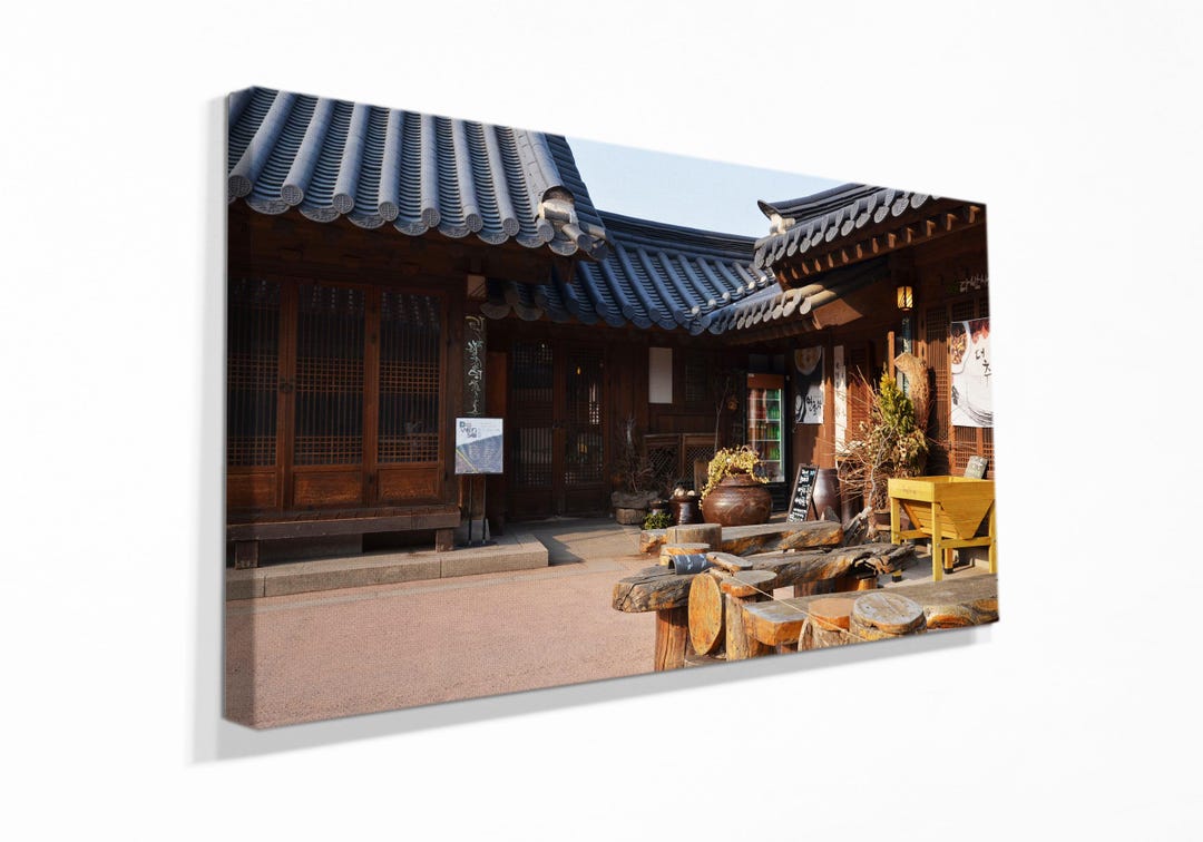 Wooden House Hanok Village South Korea Art Canvas Print Wall Poster ...