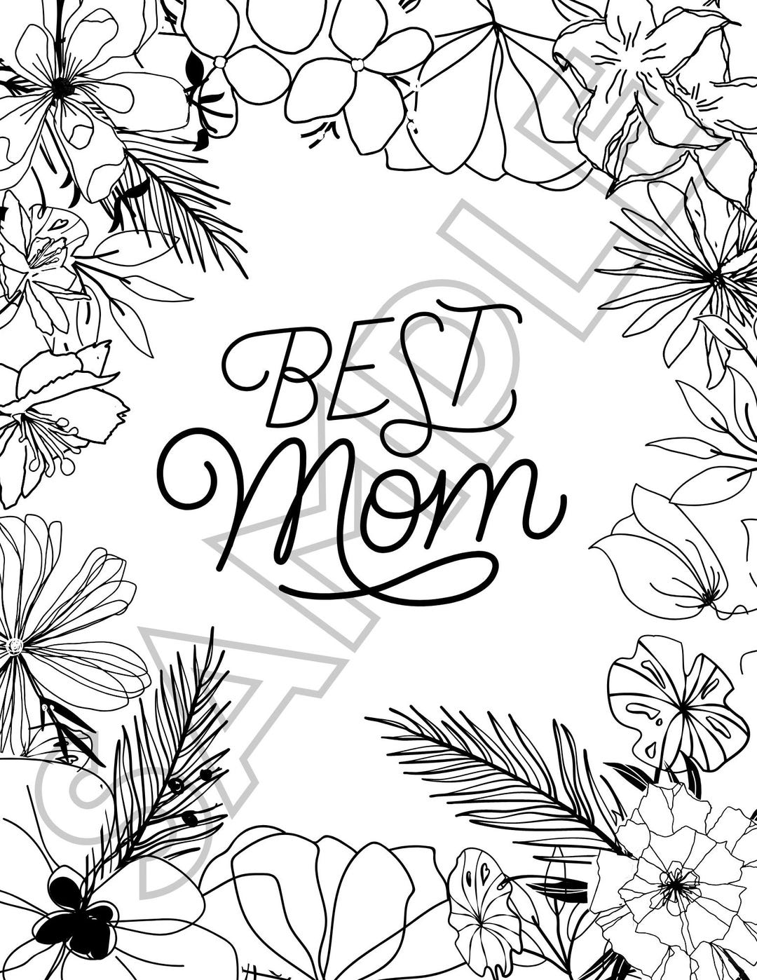 Mother's Day Coloring and Activity Pages - Etsy