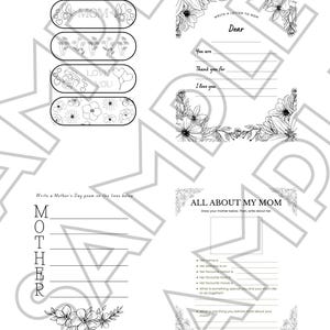 Mother's Day Coloring and Activity Pages - Etsy