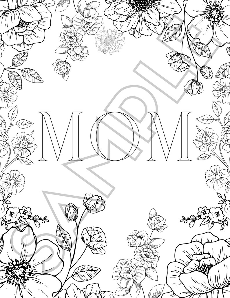 Mother's Day Coloring and Activity Pages - Etsy
