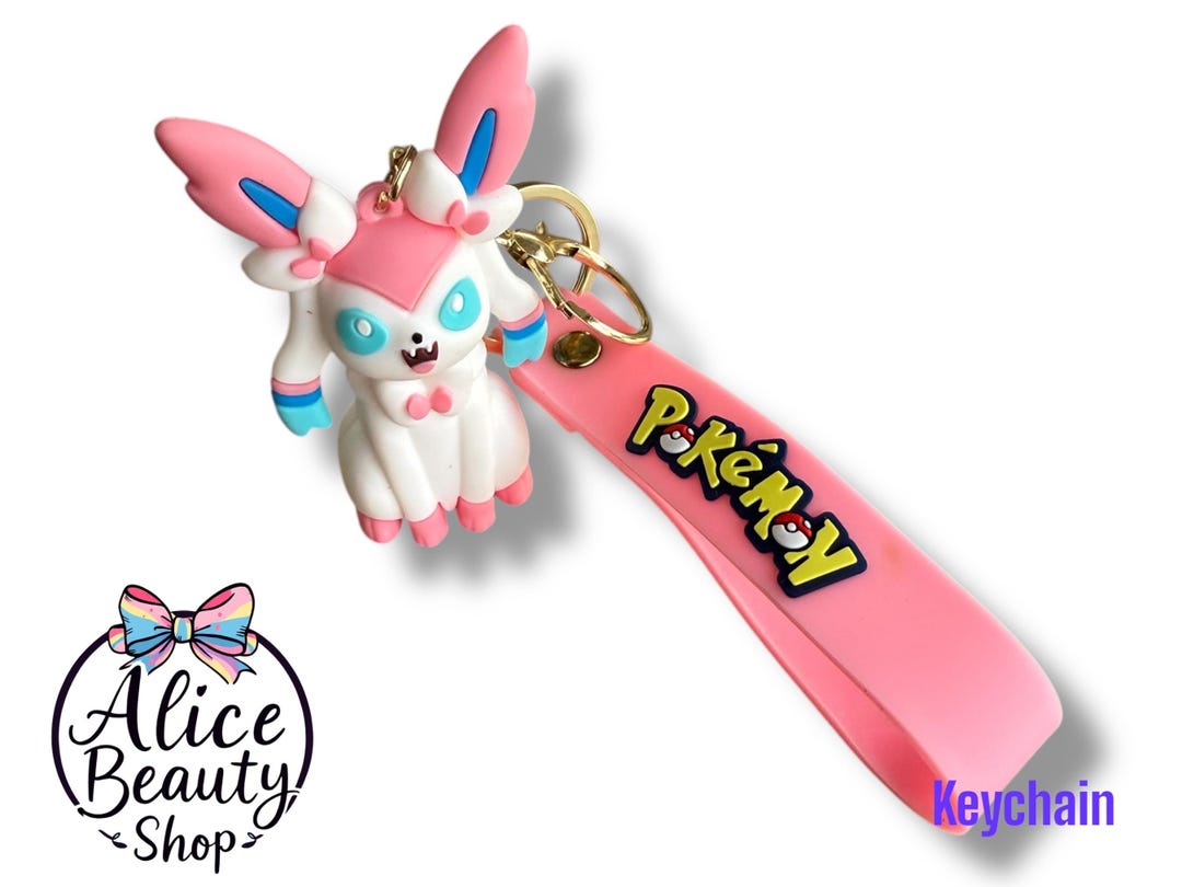 Sylveon Eevee Pokemon Key Chain/ Pokemon Party/ Backpack Anime Items - Etsy
