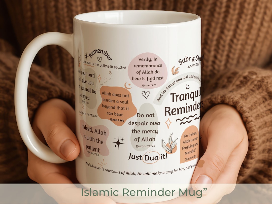 Islamic Reminder Mug, Faith & Quran Quotes| Muslim Gift Coffee Cup - Etsy
