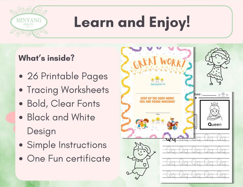 A-Z Letter Tracing Worksheets for Kids | Printable Alphabet Practice ...