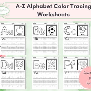 A-Z Letter Tracing Worksheets for Kids | Printable Alphabet Practice ...