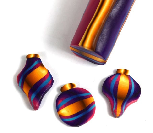 Polymer Clay Picture Canes (party Hats, Candy, Ornaments, Kaleidoscopes ...