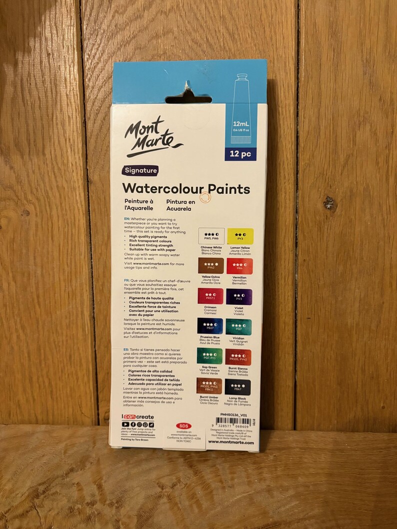 Monte Marte Signature 12pc Watercolour Paints Set (gar0002) - Etsy