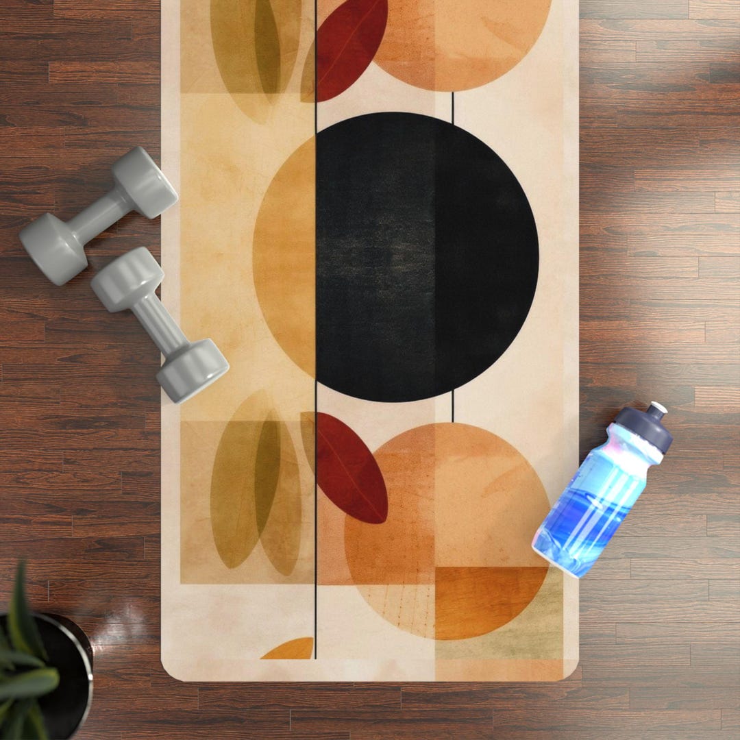 Customized Rubber Yoga Mat With Floral Design, Exercise Mat, Fitness ...