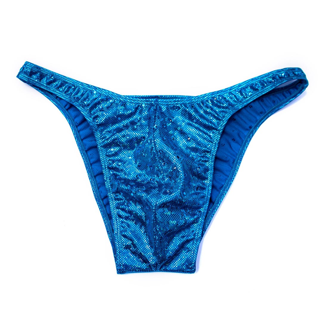 Men's Bodybuilding Posing Suit, Holographic With Rhinestone Scatter ...