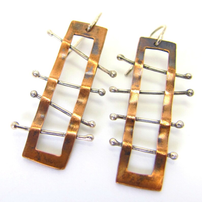 Long Ladder Bamboo Earrings - Etsy