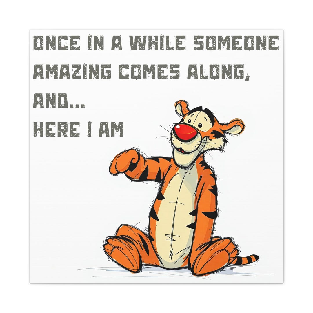 Tigger Wall Art, Winnie the Pooh Bear, Baby Girl Boy Nursery Print, Kid ...
