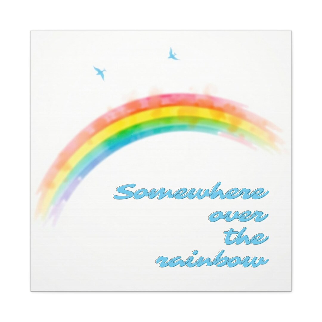 Somewhere Over the Rainbow Wall Art, Nursery Song Lyrics Print ...