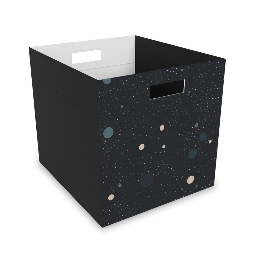 Outer Space Toy Storage Box - Kid Cube Organizer - Galaxy Felt Bin ...