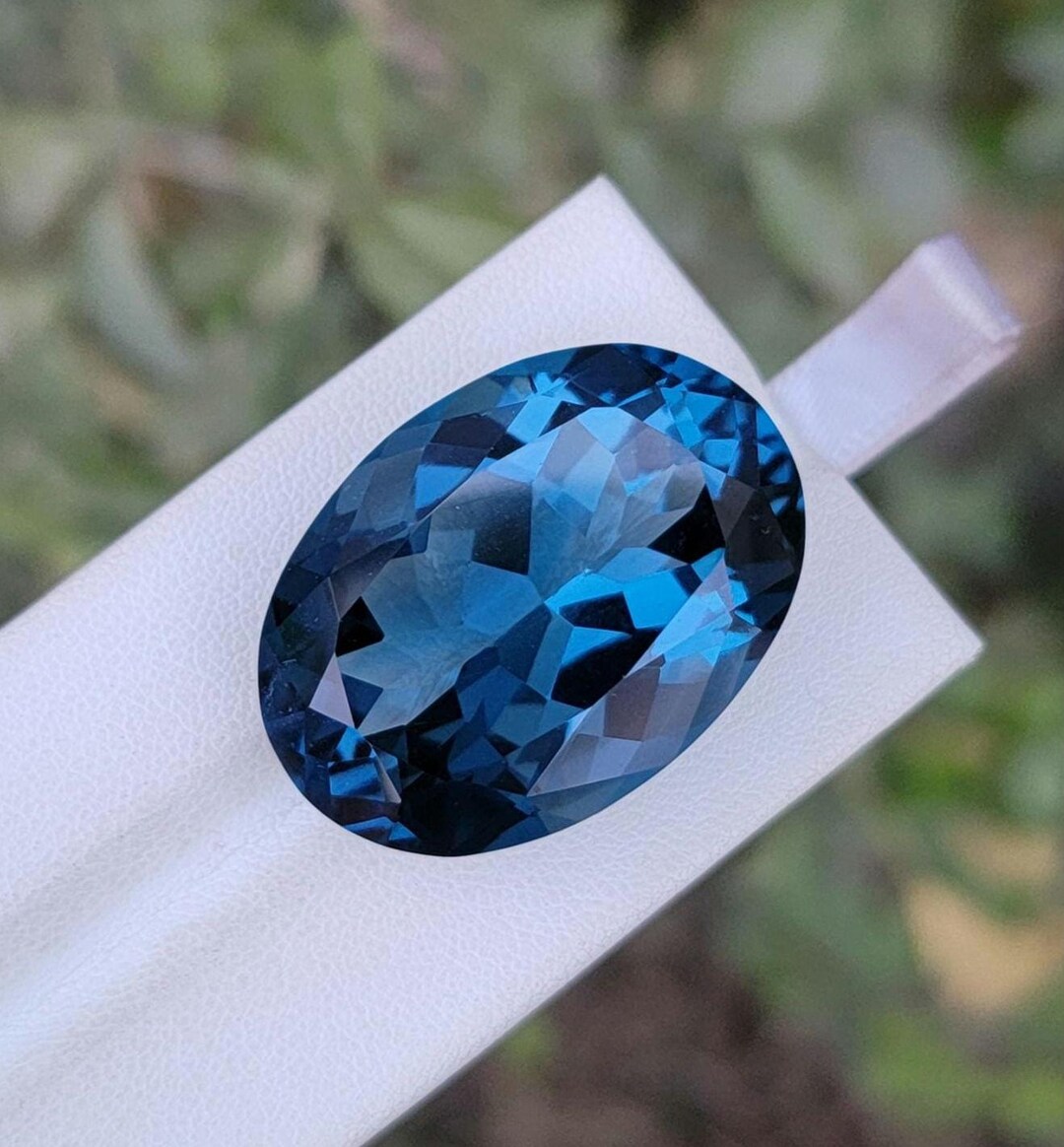 Natural London Blue Topaz Oval Cut Loose Untreated Faceted - Etsy