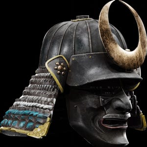 GHOST of TSUSHIMA MEMPO & Samurai Helmet Set – Jin Sakai Fan Model 3D ...