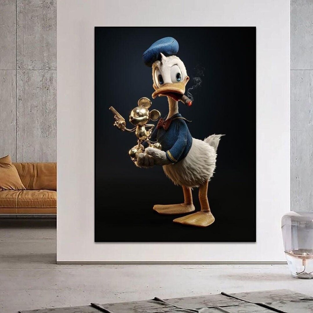 Disney Donald Duck Mickey Mouse Wall Art Cartoon Poster of Iconic ...