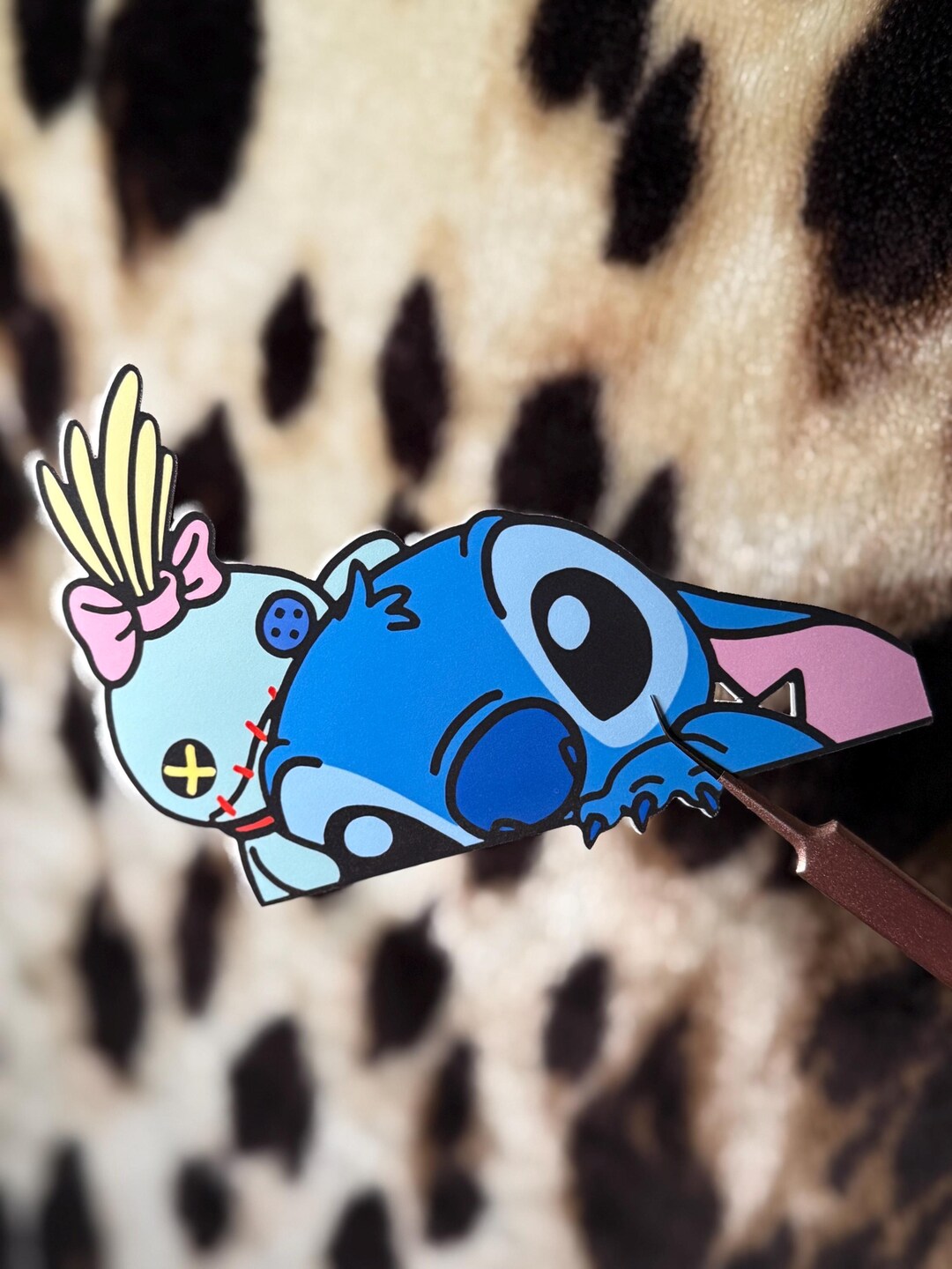 Cute Blue Alien Peeker – Mischievous Space Creature With Big Ears and ...