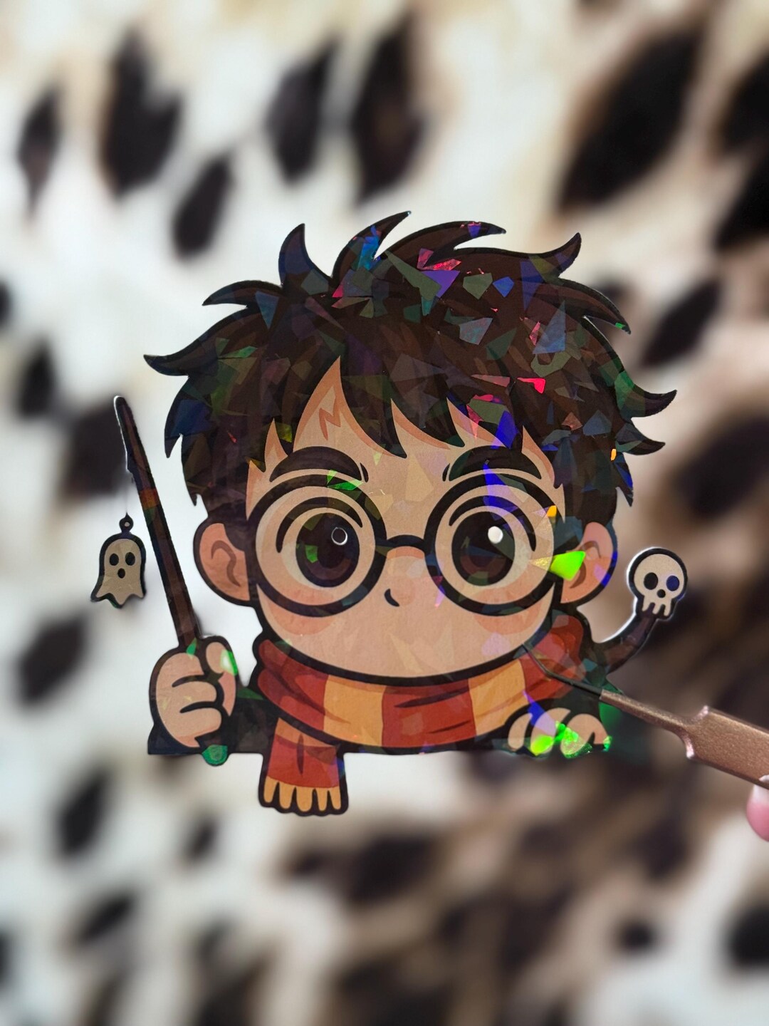 Chibi Harry Potter Peeker Sticker – Cute Car Window Decal, Wizard Anime ...