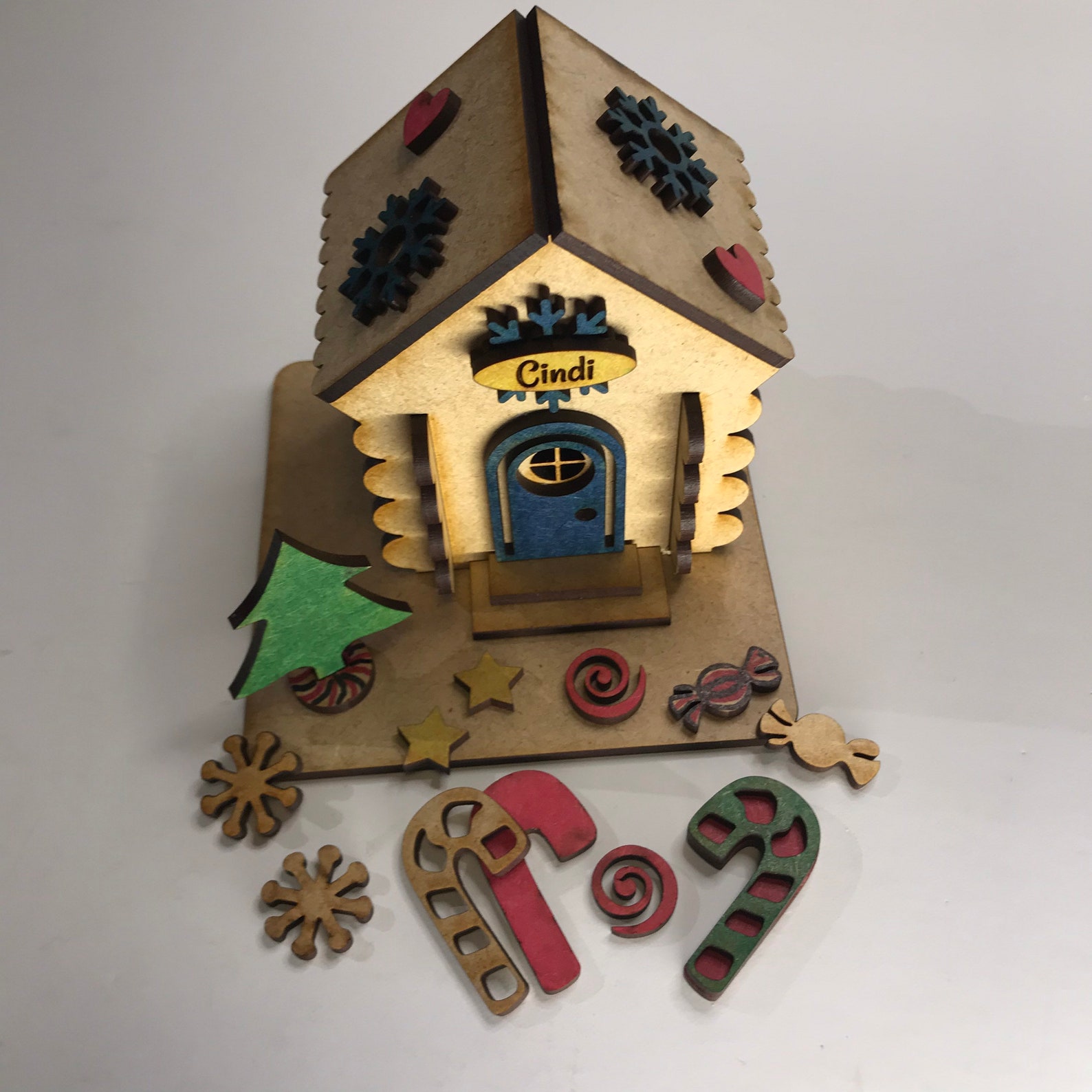 Mini Gingerbread House Kit DIY Tea light Holder Family | Etsy