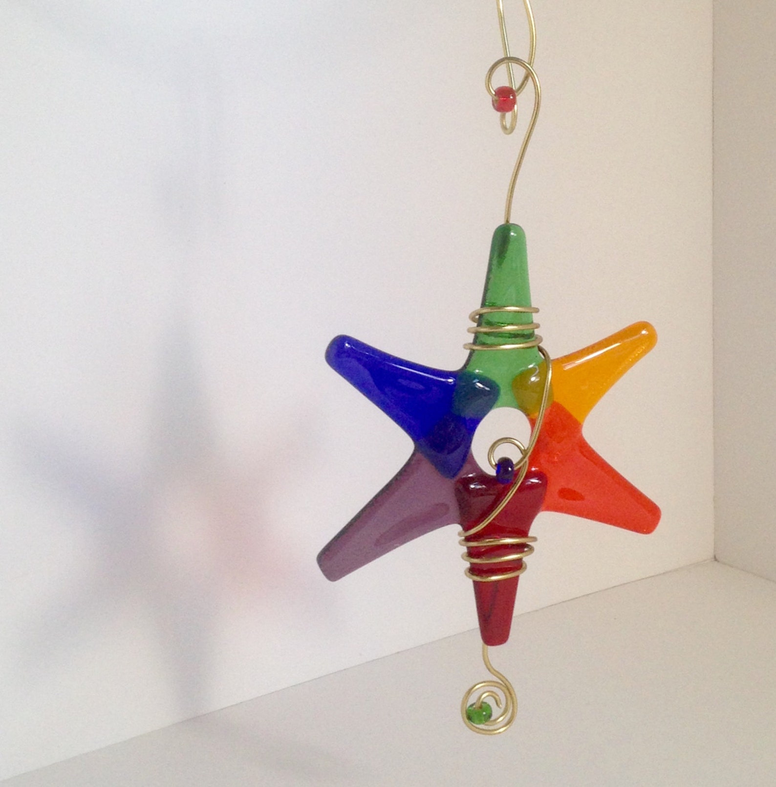 LGBT Decoration Rainbow Star Glass Star Ornament Gay Pride - Etsy