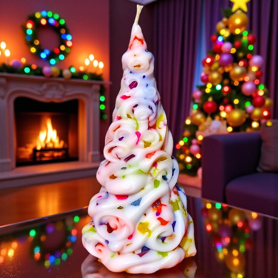 Candy Tree Christmas Candle | Colorful Holiday Decor | Novelty Candle ...