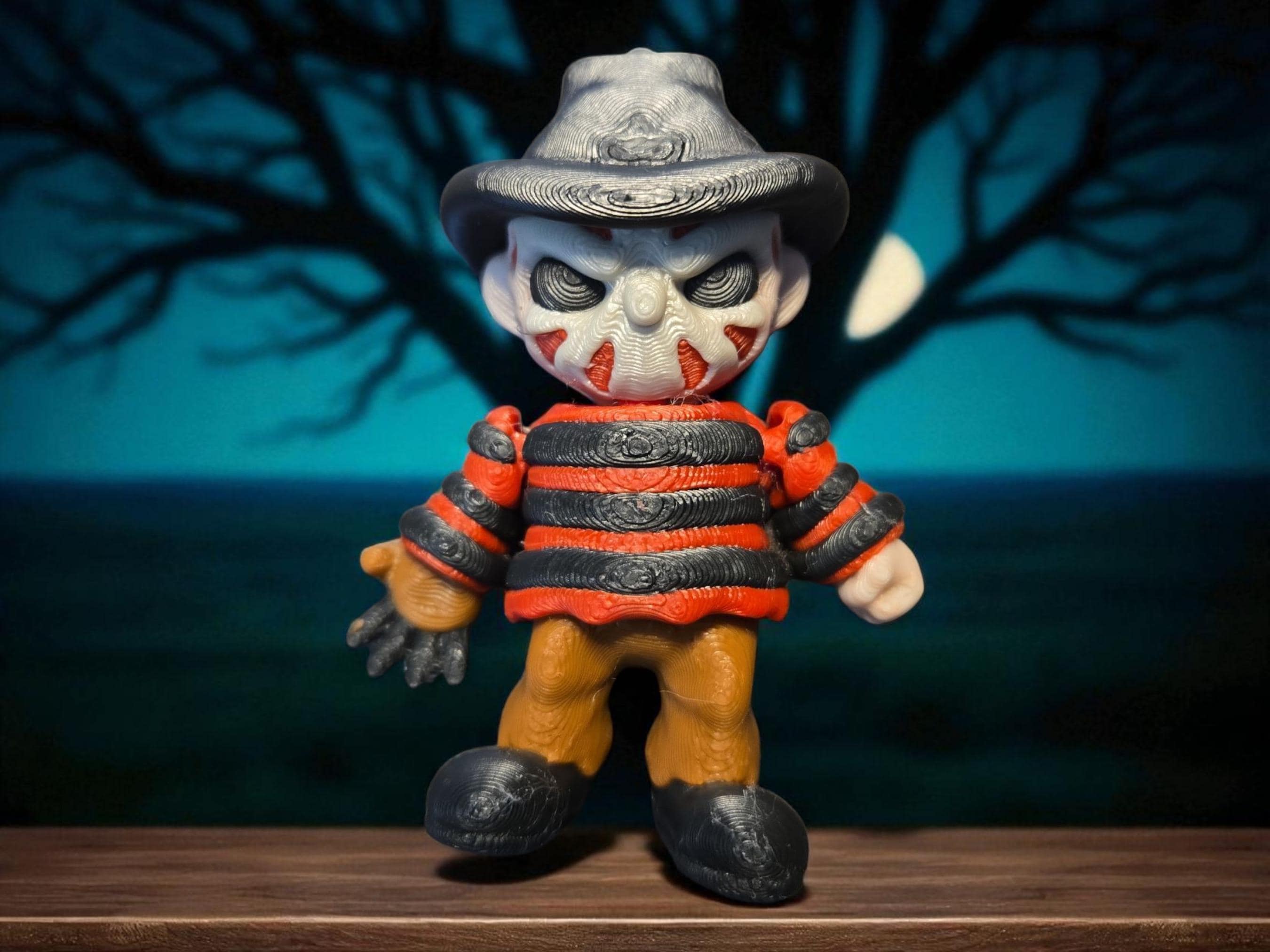 3D Printed Flexi Horror Figure Keychain - Etsy