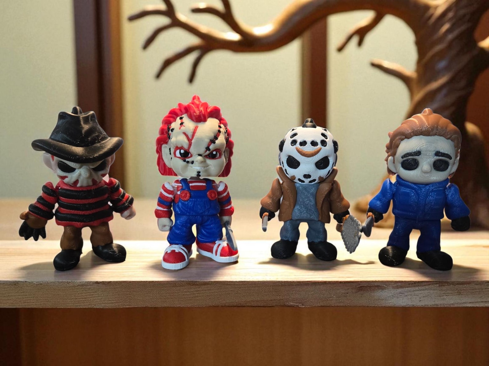 3D Printed Flexi Horror Figure Keychain - Etsy