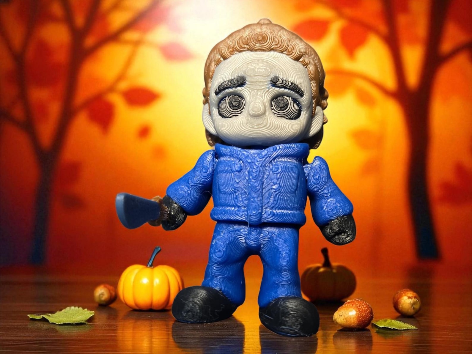 3D Printed Flexi Horror Figure Keychain - Etsy