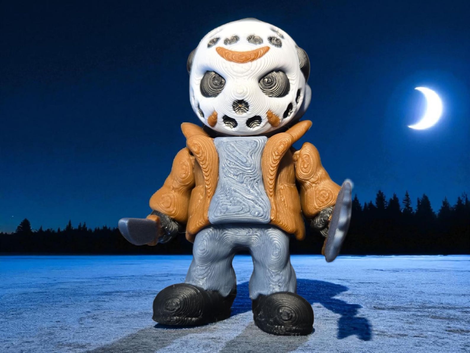 3D Printed Flexi Horror Figure Keychain - Etsy