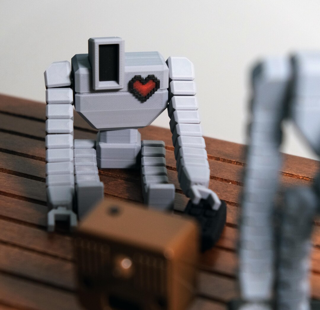 Love Bot 34 – Articulated Robot Toy | Retro Futuristic Desk Figurine - Etsy