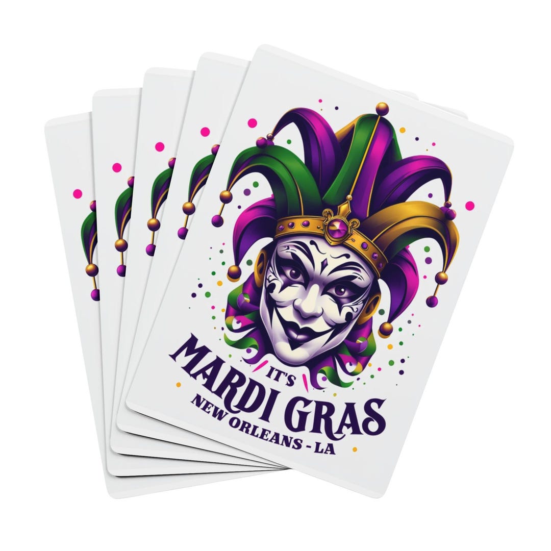 Mardi Gras Playing Cards, Festival Theme Poker Cards, New Orleans Card ...