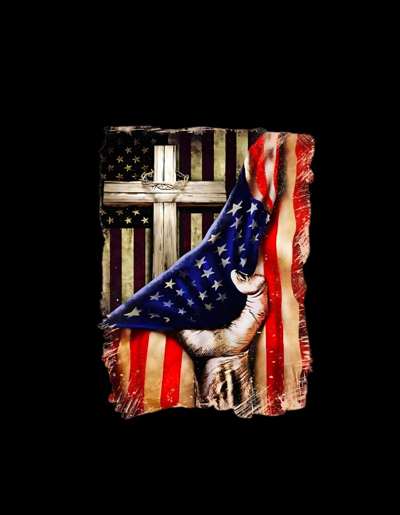 Revealing the Cross – Hidden American Flag, PNG, Digital, Instant ...