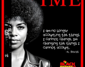 Angela Davis, TIME Magazine Style, Digital Cover, Iconic Black Women ...