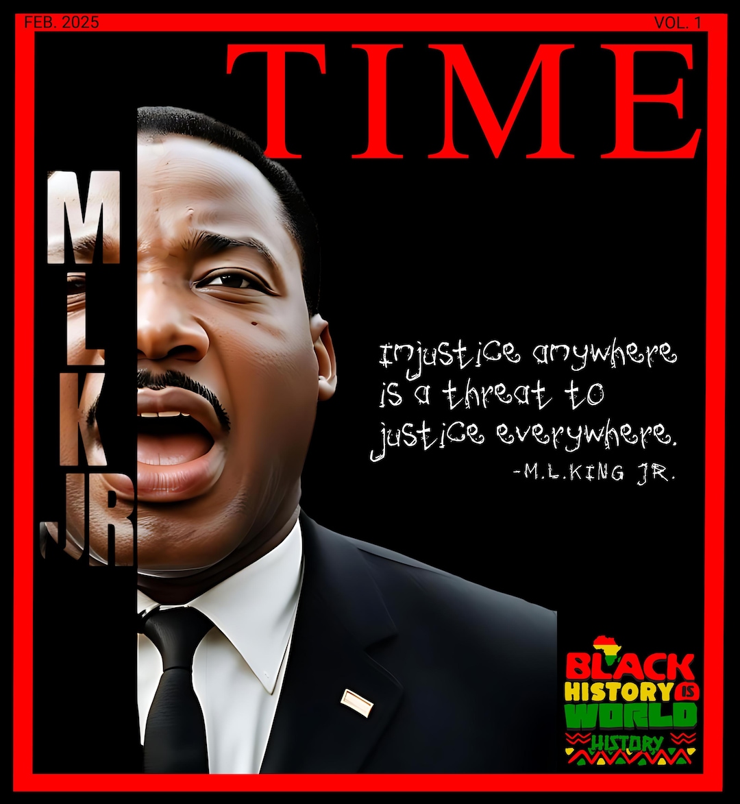 MLK, TIME Magazine Style, Digital Cover, Black History Month, Civil ...