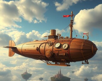Verne's Sky Explorer Steampunk Airship - Etsy