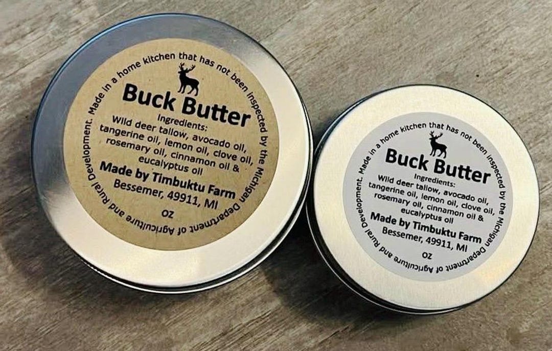 Buck Butter Deer Tallow Balm | Wildcrafted Natural Skin Salve - Etsy